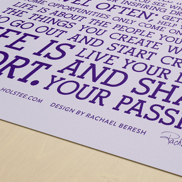 Limited Edition Holstee Manifesto x LoveYourBrain (12x16) | Holstee