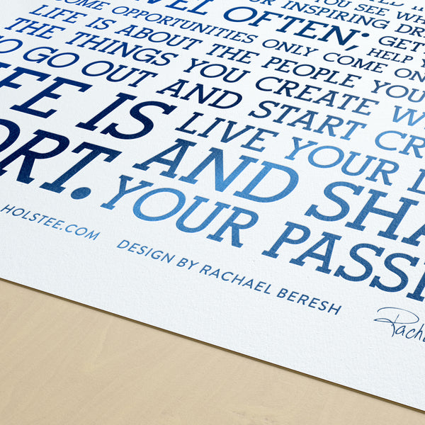 Limited Edition Holstee Manifesto x Veterans Yoga Project (12x16) | Holstee