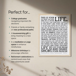 The Holstee Manifesto Original Letterpress Poster | This is your life.
