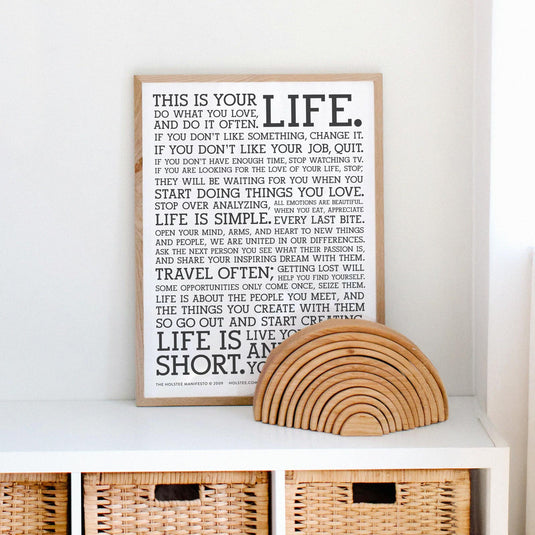 The Holstee Manifesto Original Letterpress Poster | This is your life.