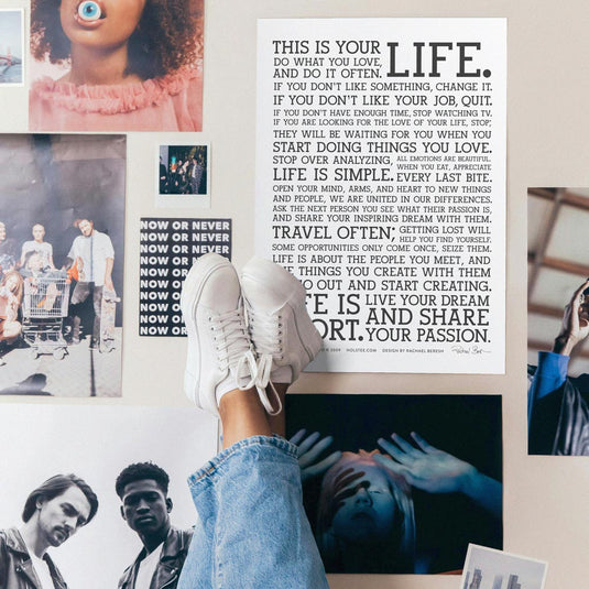 The Holstee Manifesto Original Letterpress Poster | This is your life.