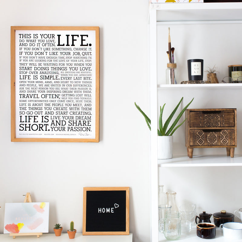 The Holstee Manifesto Original Letterpress Poster | This is your life ...
