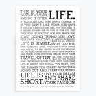 The Holstee Manifesto Original Letterpress Poster | This is your life.