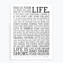 The Holstee Manifesto Original Letterpress Poster | This is your life.